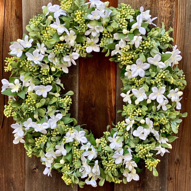White Berry Wreath - Etsy
