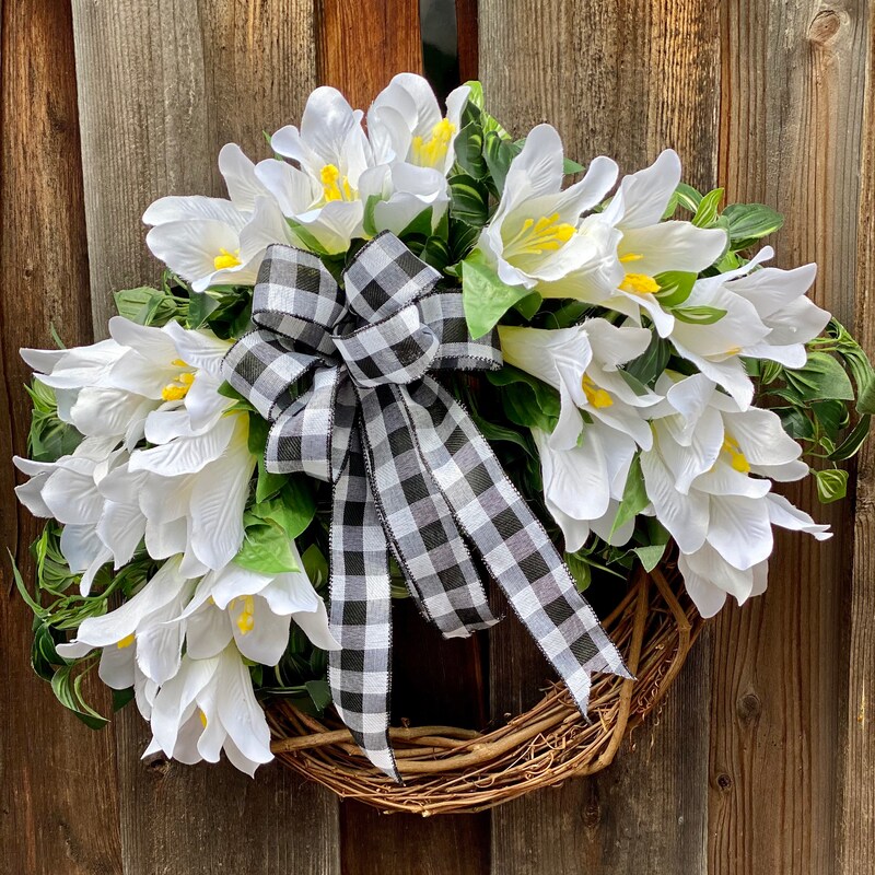 Wreath With Lilies - Etsy