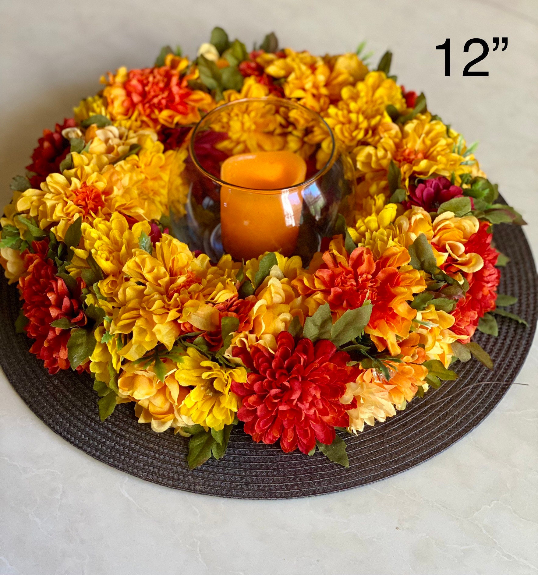 Fall Floral Wreath / Fall Wedding Wreath/ Autumn Door Decor/ - Etsy