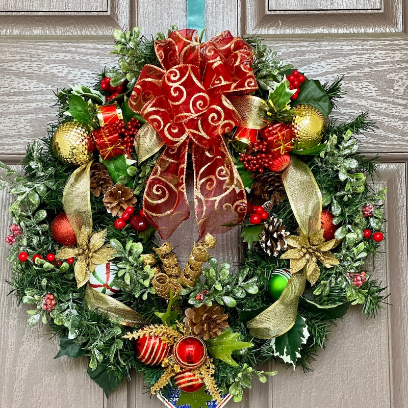 Christmas Door Wreath - Etsy