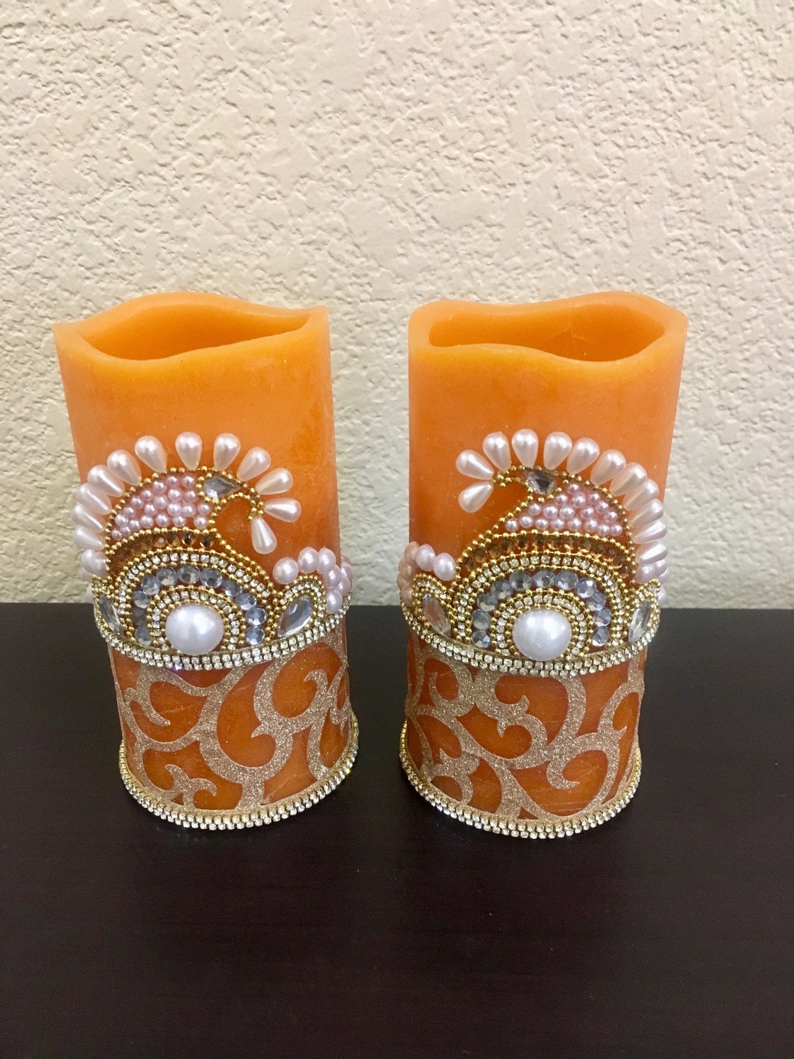 Decorative LED Candle Set/diwali Decor/ Mehndi Decor/mothers | Etsy