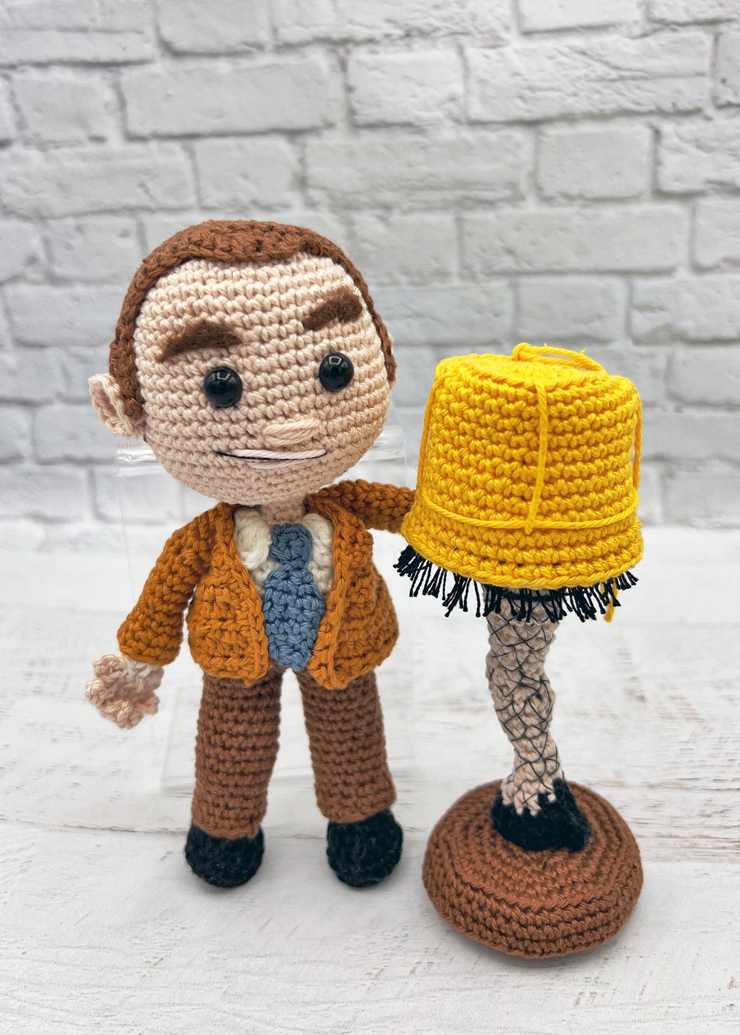 Crochet Old Man and Leg Lamp Pattern: Funny Christmas Decor (PDF ...