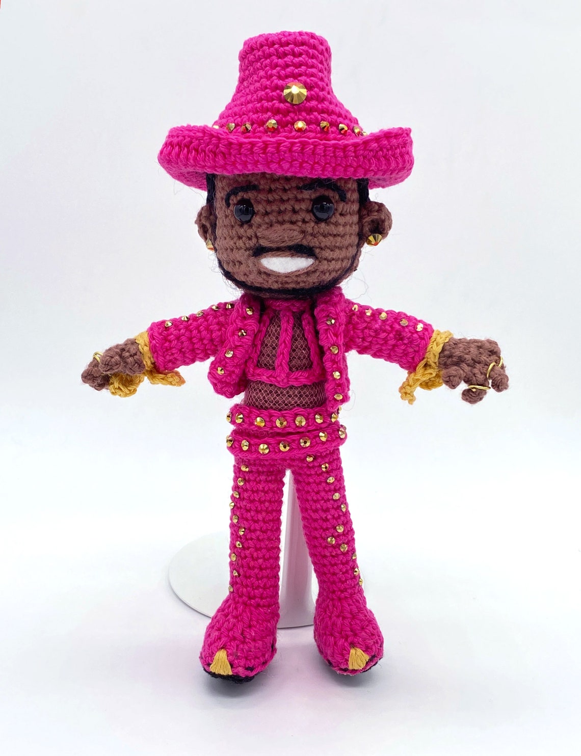 Rapper Crochet Doll Pattern: Pink Cowboy Suit Amigurumi (PDF Pattern ...