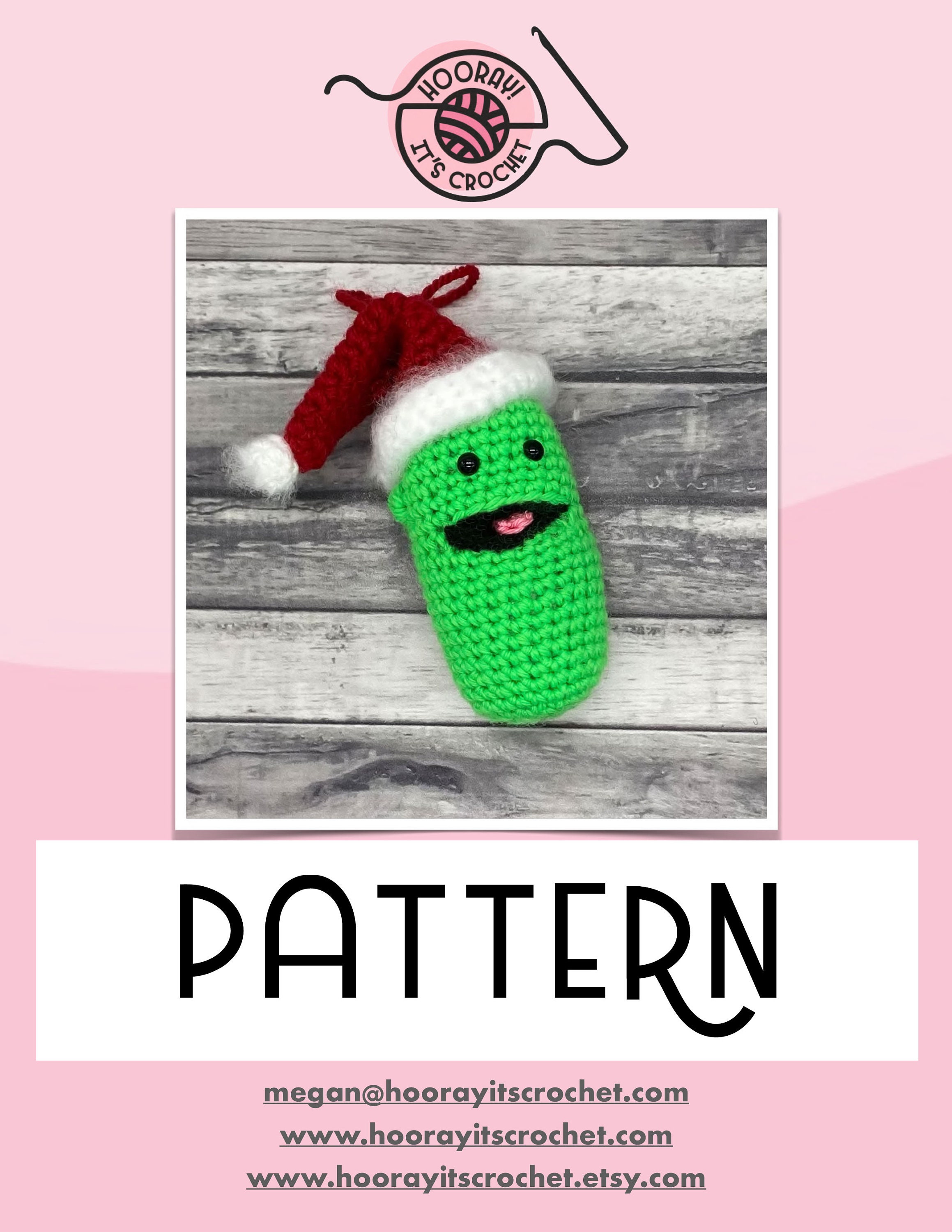 PDF Pattern for Crochet Christmas Pickle Ornament for Tree and - Etsy