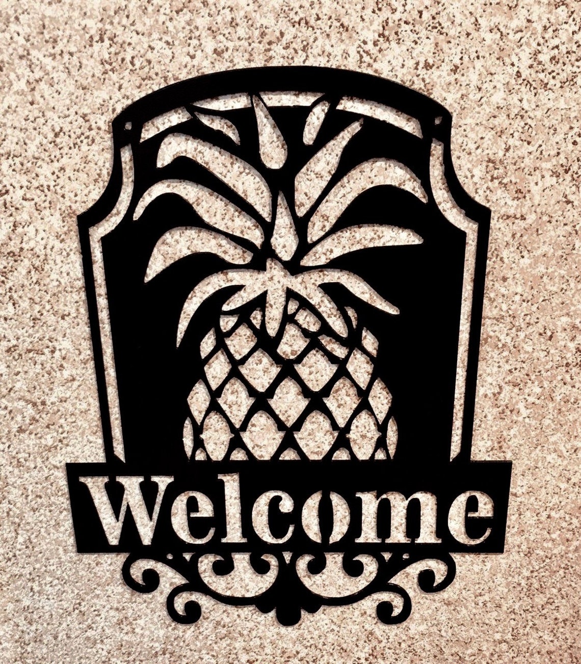 WELCOME SIGN PINEAPPLE Metal Art Metal Wall Art Metal Wall | Etsy