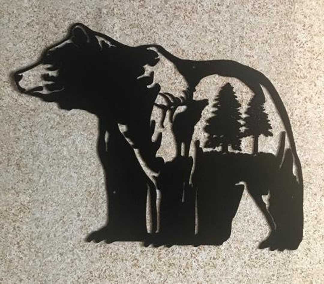 BEAR Metal Art, Metal Art, Metal Wall Art, Metal Wall Decor, Bear, Bear ...