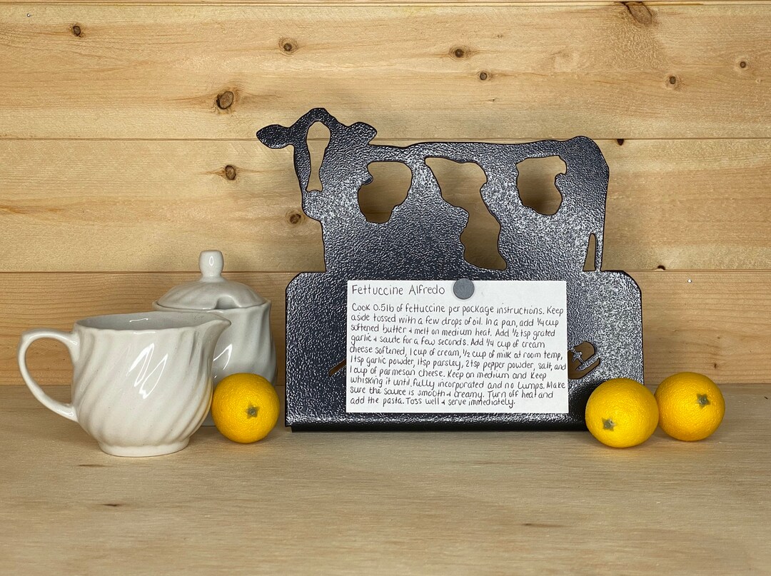 RECIPE CARD HOLDER, Metal Recipe Holder, Recipe Card Holder, Magnetic ...