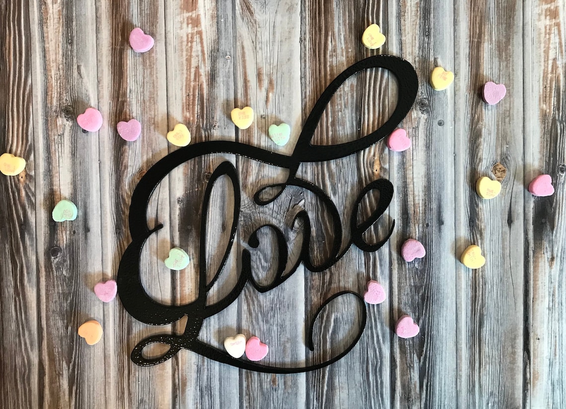 LOVE Metal Art Metal Art Metal Wall Art Metal Wall Decor - Etsy