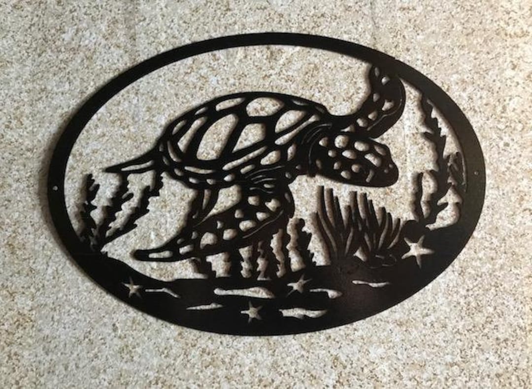SEA TURTLE Metal Art Metal Art Metal Wall Art Metal Wall - Etsy