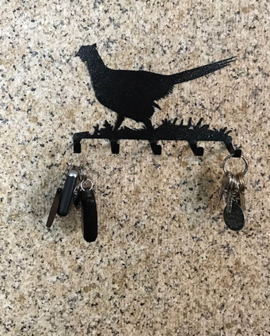 PHEASANT KEY HOLDER, Hunting, Key Holder, Key Holder for Wall, Metal ...