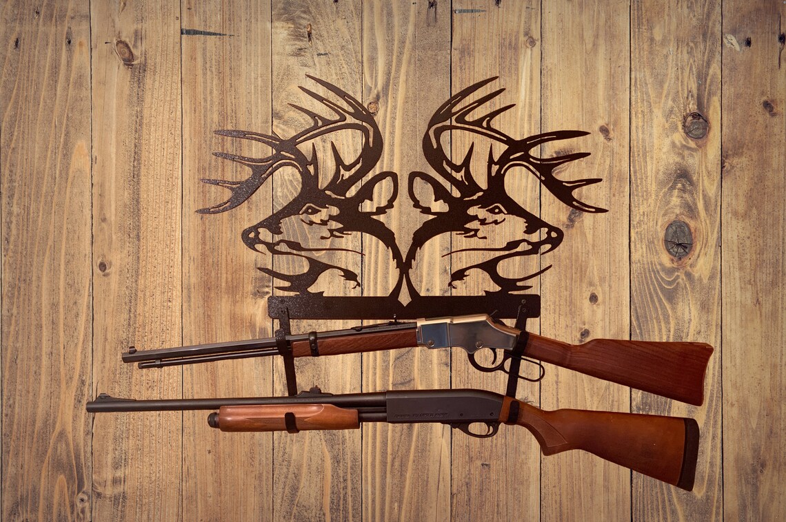Gun Holder Gun Rack Deer Double Buck Hunting Gifts for - Etsy