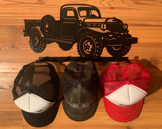 TRUCK HAT HOLDER, Truck, Hat Hook, Hat Holder for Wall, Metal Hat ...