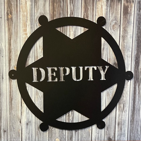Metal Deputy Badge - Etsy