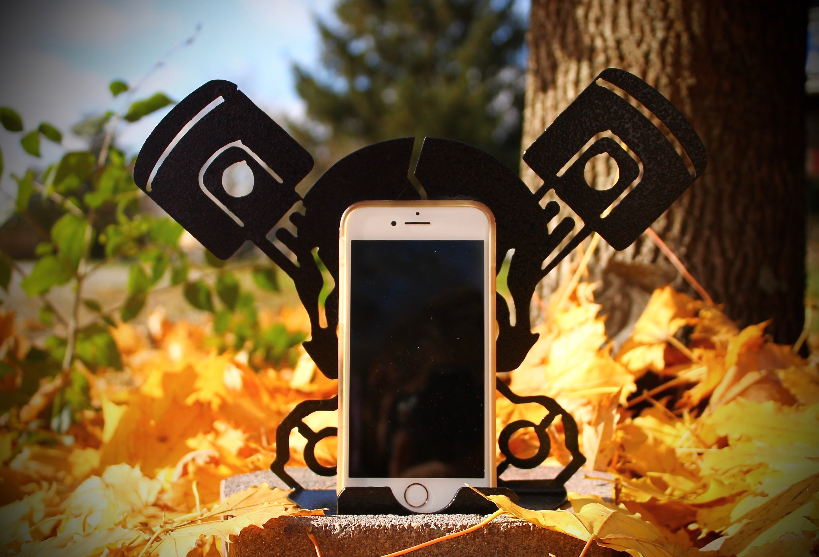 SKULL W/ PISTONS Phone Holder Phone Holder Phone Stand | Etsy