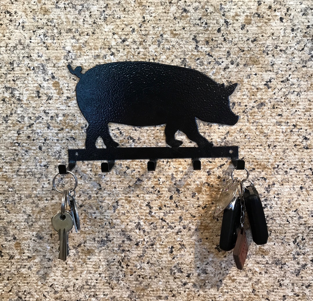PIG KEY HOLDER, Pig, Key Holder, Key Holder for Wall, Metal Key Holder ...