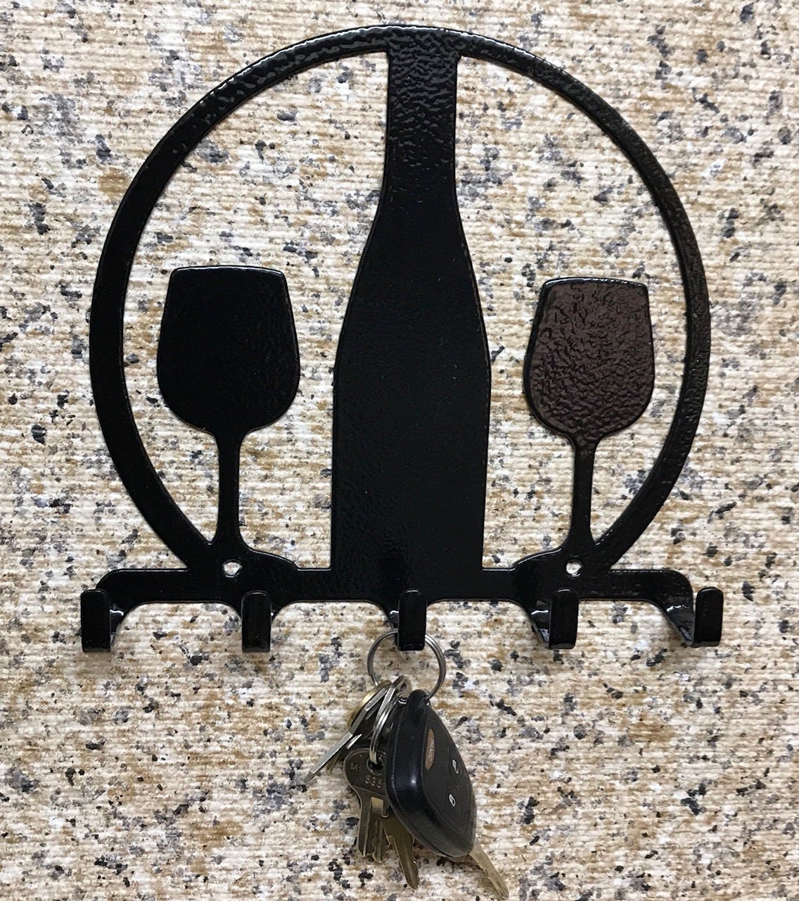 WINE KEY HOLDER wine glass wine wine glass key holder key | Etsy