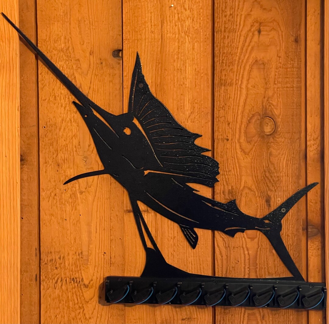SAILFISH Fishing Rod Holder Fishing Decor Fishing Rod - Etsy