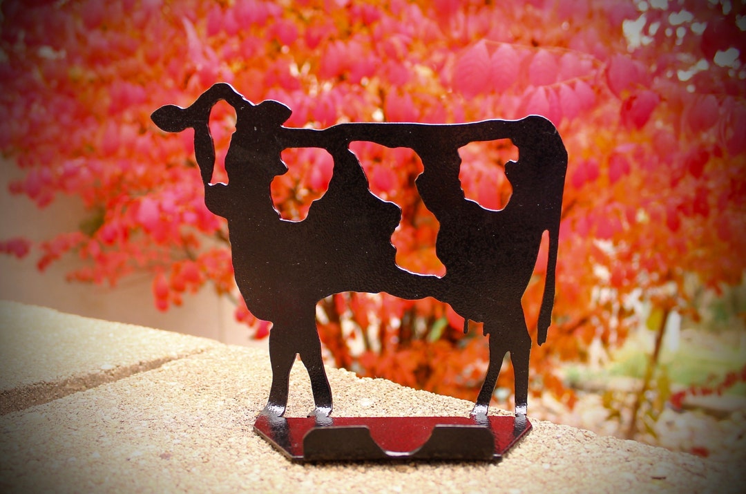 SPOTTED COW Phone Holder, Phone Holder, Phone Stand, Metal Phone Stand ...