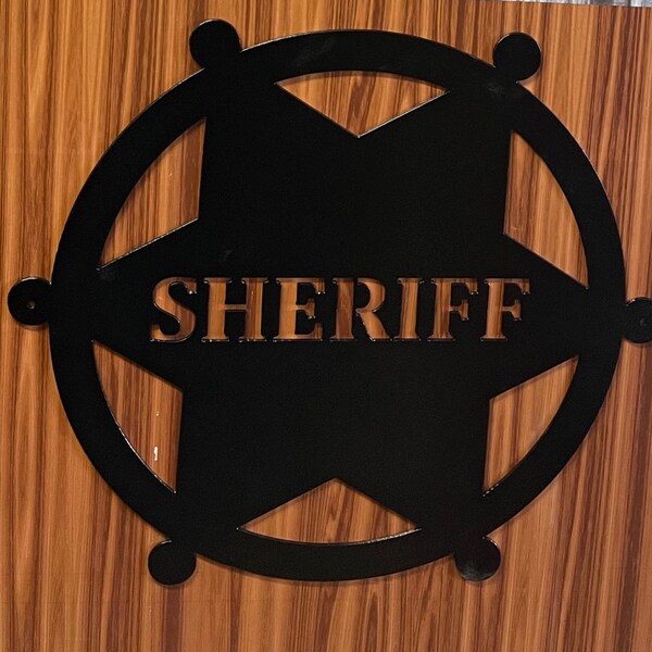 Metal Sheriff Badge - Etsy