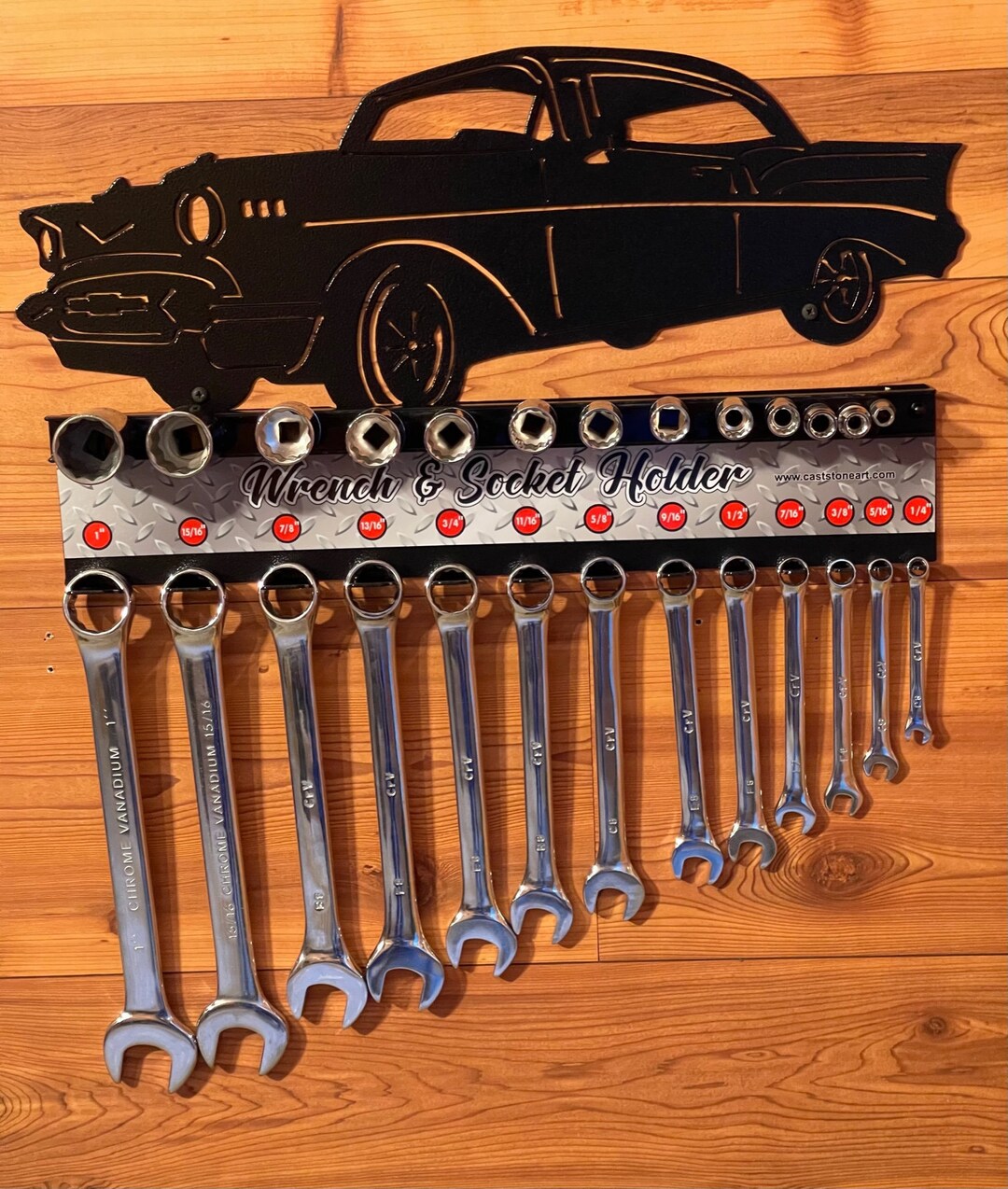 57 CHEVY Wrench/socket Holder, Wrench Holder, Socket Holder, Garage ...