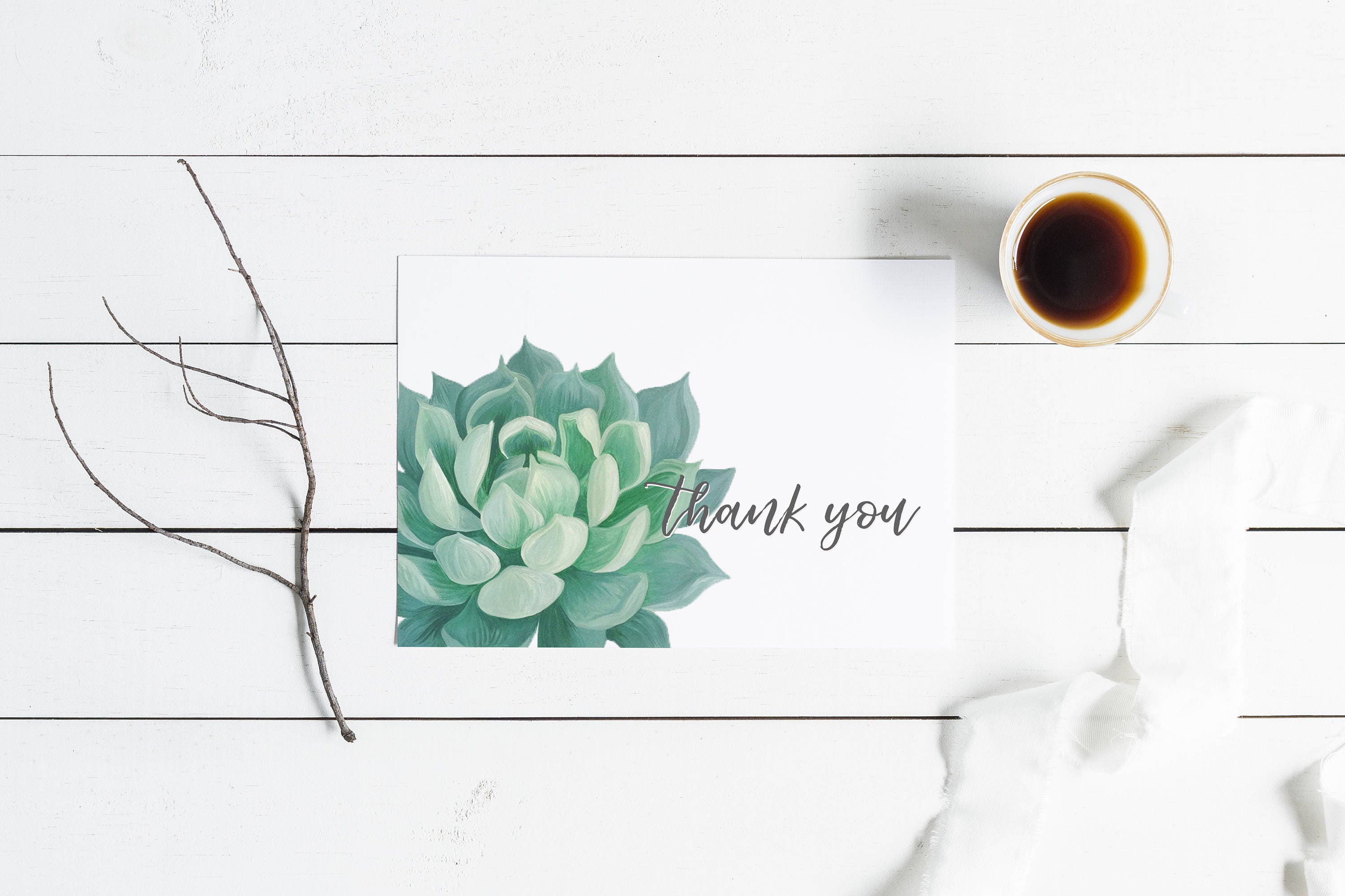 Thank You Card Set, A2 Folded Cards - Etsy