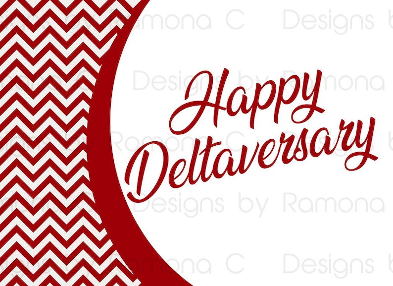 Happy Deltaversary Cards, Red and White, A2 Folded Cards - Etsy