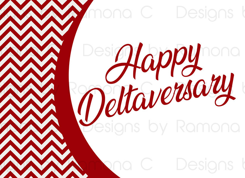 Happy Deltaversary Cards, Red and White, A2 Folded Cards - Etsy