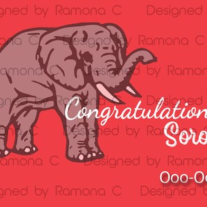 Congratulations Soror Note Card Set Red and White A2 Folded | Etsy