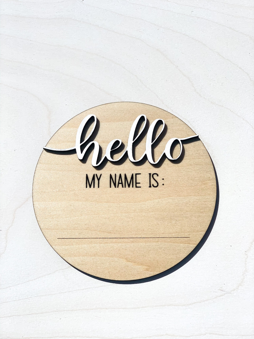 Hello My Name is | Baby Name Plaque | Birth Announcement - Etsy UK