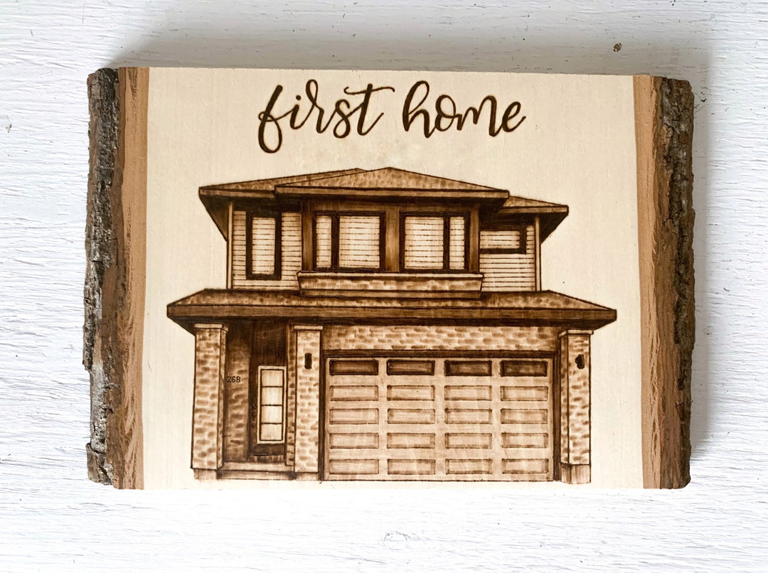 Custom Home Sign | Wood Burned Sign | Our First Home - Etsy