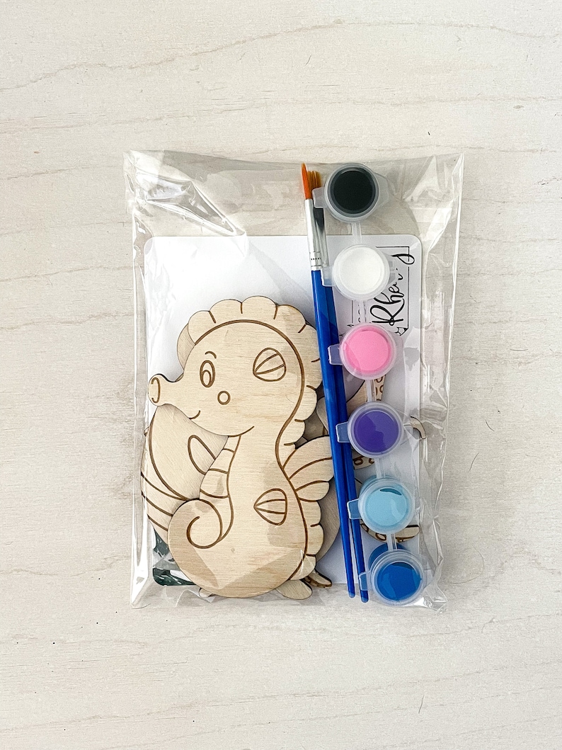 DIY Ocean Friends Wooden Paint Kit | Stocking Stuffer | Kids Craft - Etsy