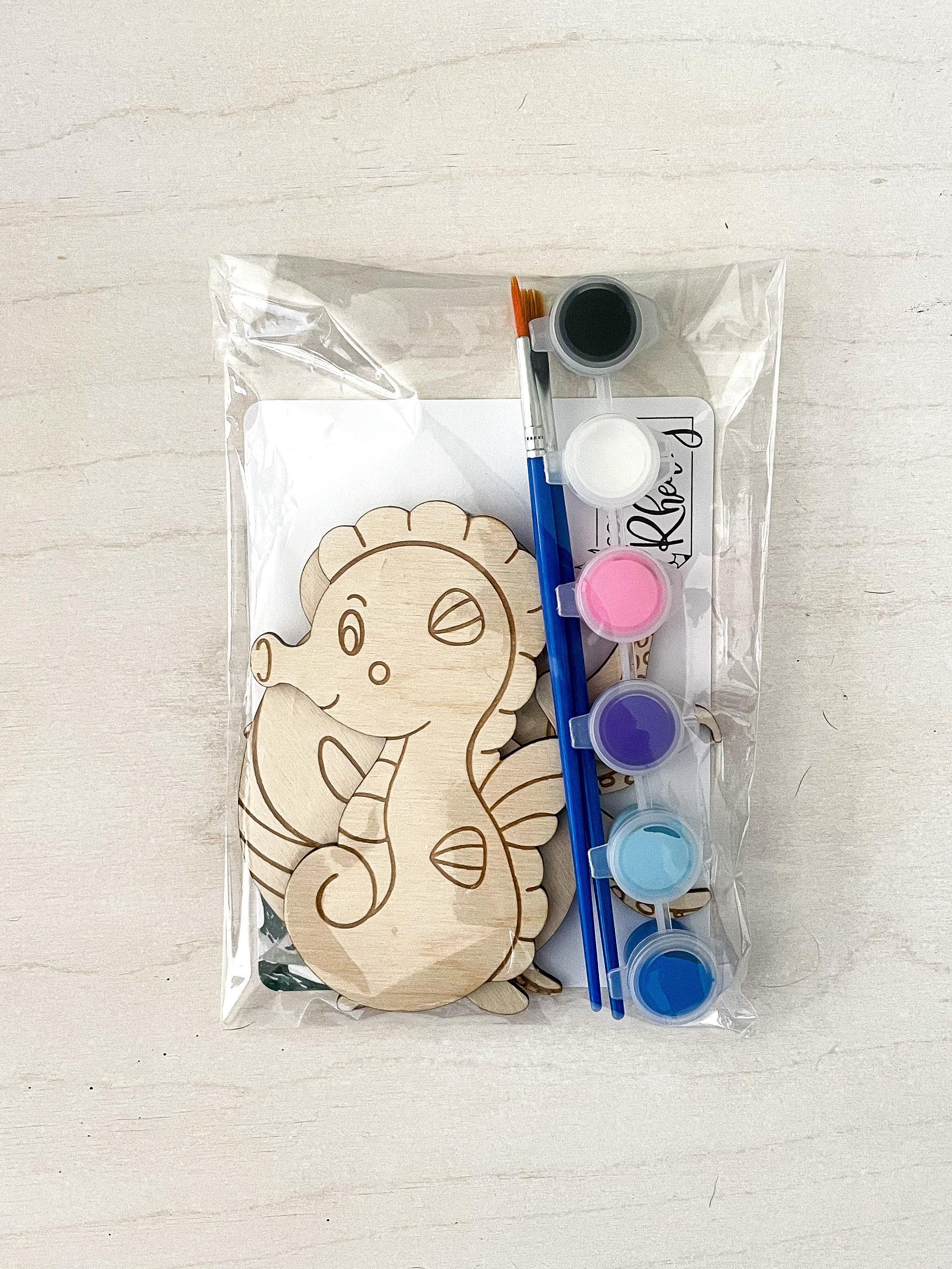 DIY Ocean Friends Wooden Paint Kit Stocking Stuffer Kids - Etsy