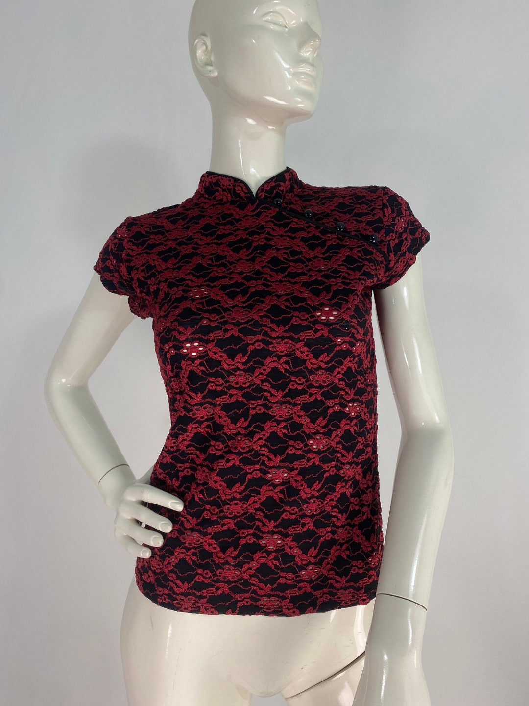 Asian Inspired Top/ Vintage Le Chateau Top - Etsy