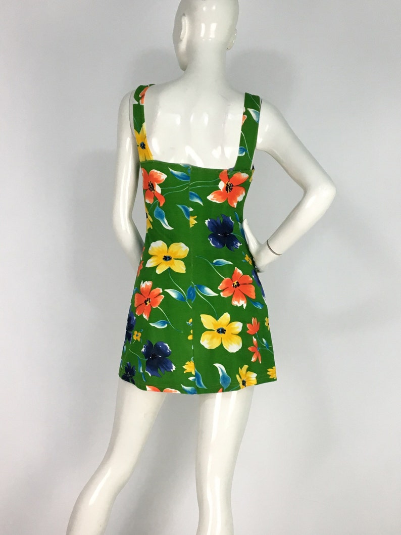 90s Beach Dress/1990s Floral Beach Dress - Etsy