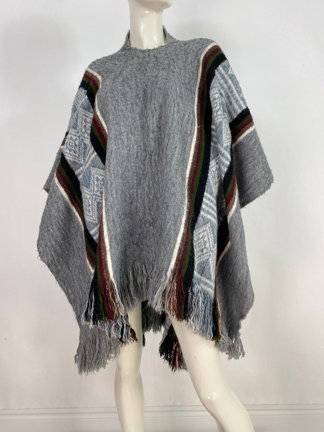 Gaucho Poncho, Vintage Poncho, Lasso Brand Poncho, Hand Woven Poncho - Etsy