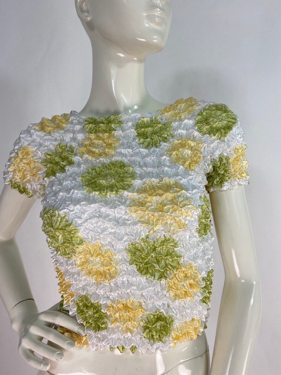 Vintage Popcorn Blouse, 80s Bubble Top - Etsy