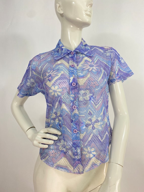 90s mesh top, vintage mesh top, 1990s beach apparel - Gem