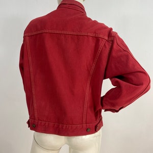 Vintage Guess Denim Jacket, Georges Marciano for Guess, Red Jean Jacket ...