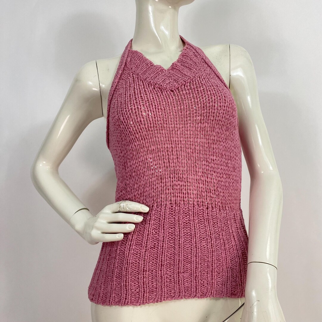 Vintage Halter Top, Pink Halter Top Size Small - Etsy