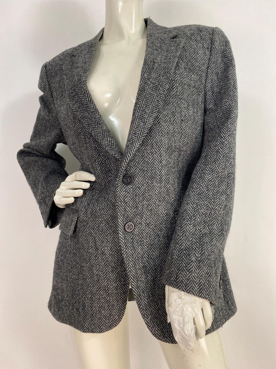Oversized Wool Blazer, Simpsons Wool Blazer, Vintage Wool Sports Jacket ...