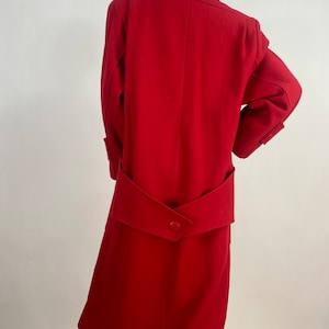 ADA Paris Coat, Red Wool Coat - Etsy