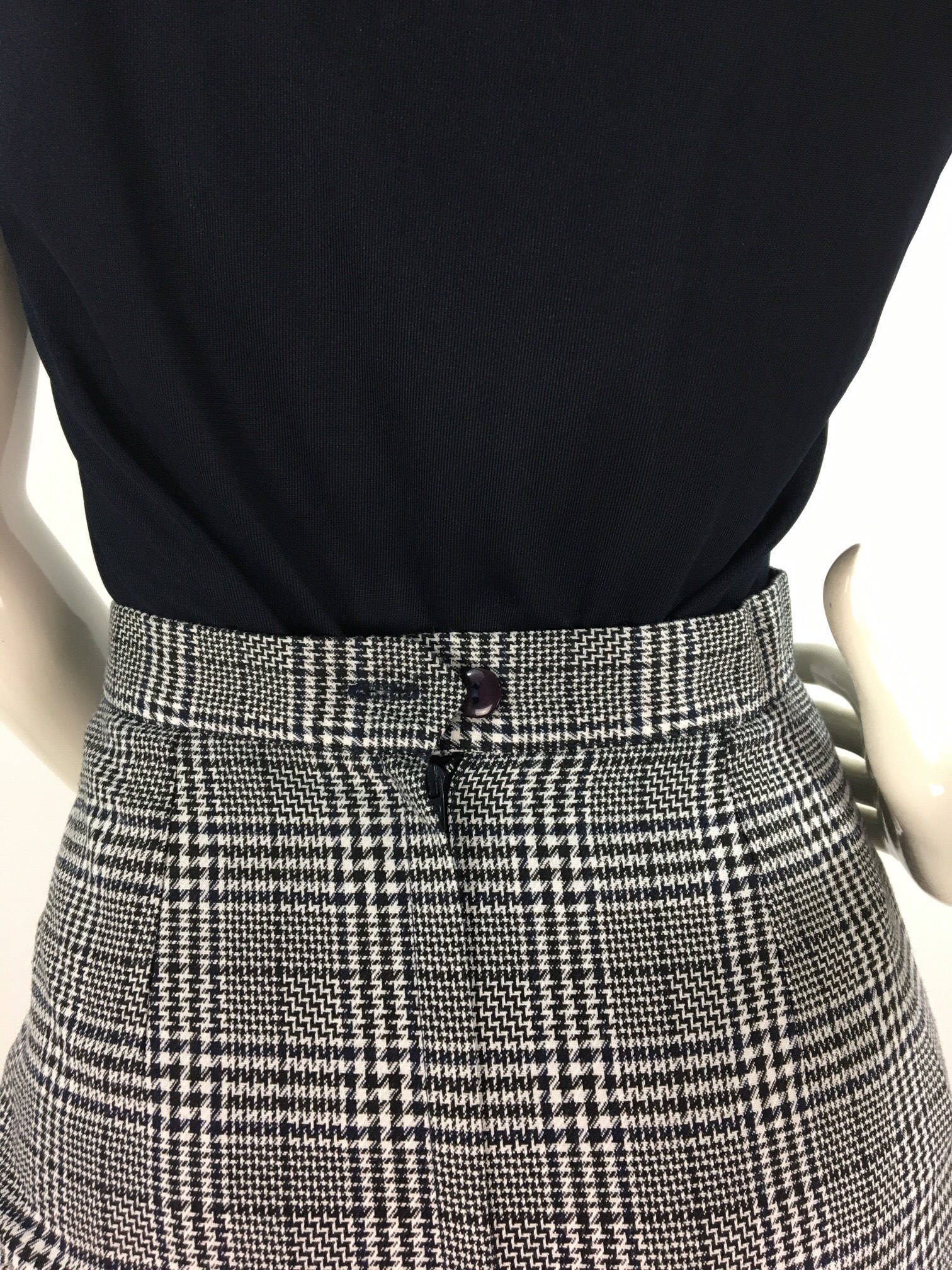 Vintage High Waisted Tartan Plaid Pencil Skirt 1980s Pencil | Etsy