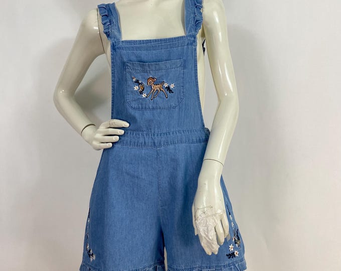 Disney Short Overalls Thumper Bambi Embroidered Coveralls, Cotton ...