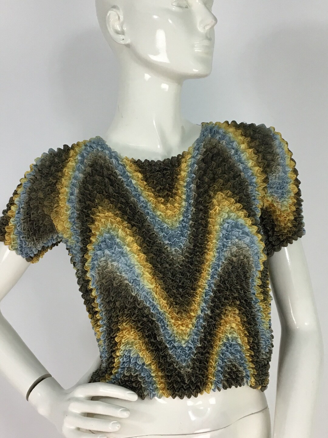 Vintage Popcorn Top/bubble Top/popcorn Crop Top/popcorn Blouse - Etsy