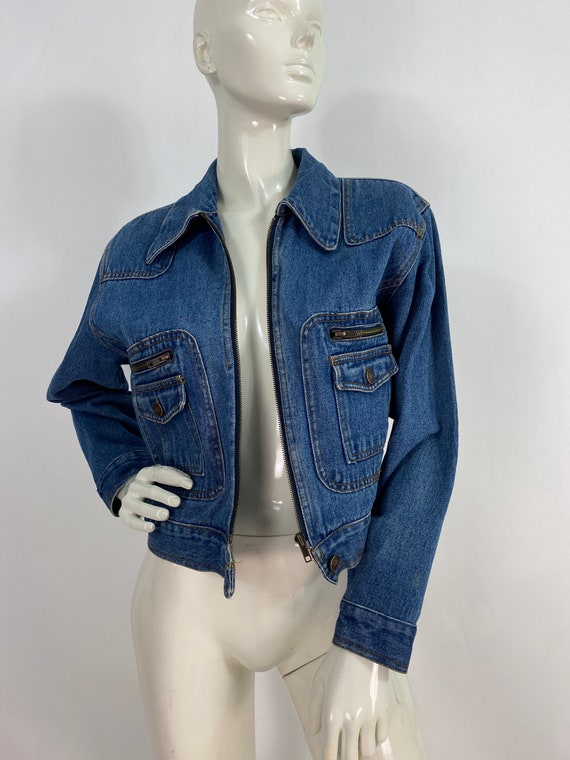 Vintage jean jacket, Le Chateau denim jacket, 90s jea… - Gem