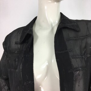 80s Black Sheer Blouse/vintage Blouse/1980s Black Blouse - Etsy