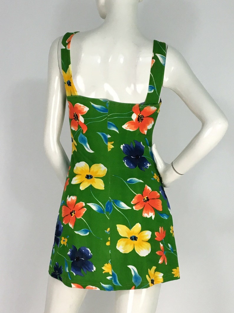 90s Beach Dress/1990s Floral Beach Dress - Etsy