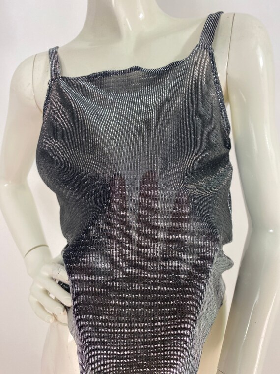 70s sheer metallic top, vintage metallic top, union l… - Gem