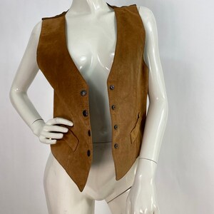 90s Leather Vest, 90s Tan Suede Vest - Etsy
