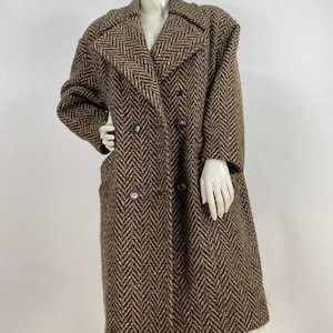 1980s Jacob Crowley Coat, Vintage Mohair Wool Blend Coat - Etsy